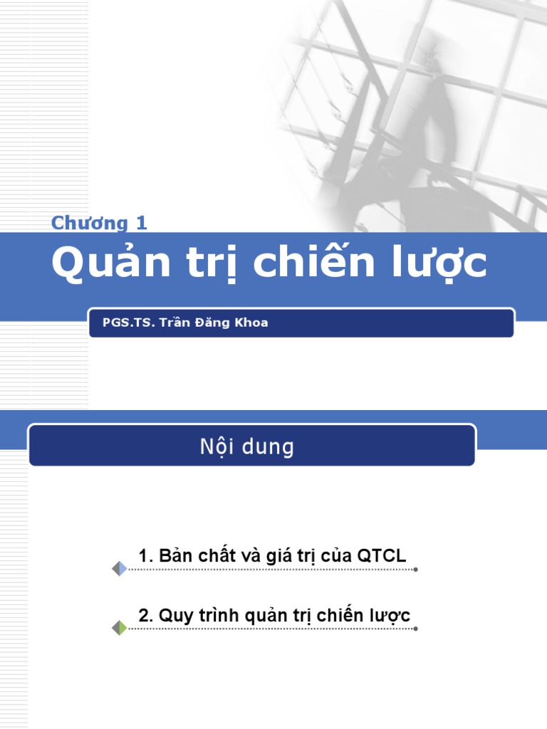 Quan Tri Chien Luoc - Chuong 1 - Quan Tri Chien Luoc | PDF