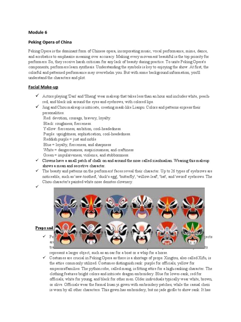 Module 6 - Peking Opera and Kabuki Summarized Res. | PDF | Fashion ...