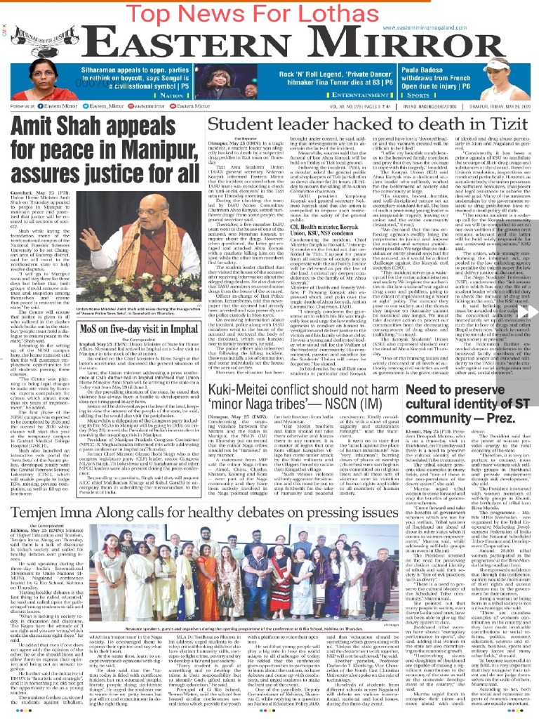 Eastern Mirror 26th May 2023, Top News For Lothas | PDF