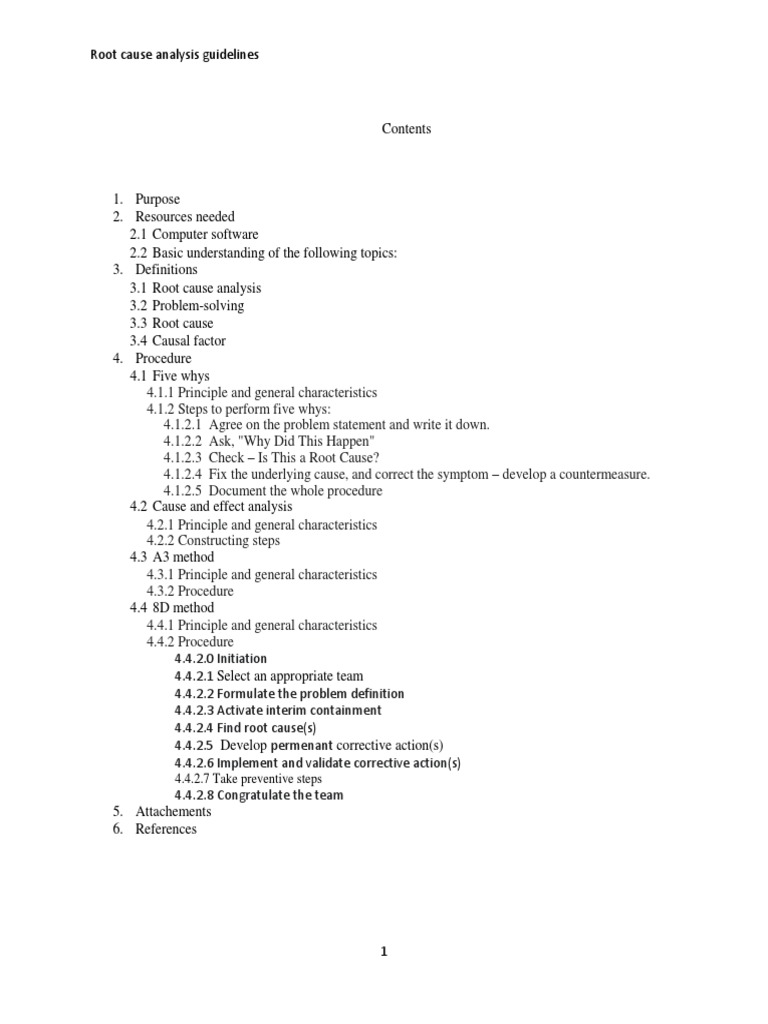 Root Cause Analysis Guidelines | PDF | Causality | Cognition