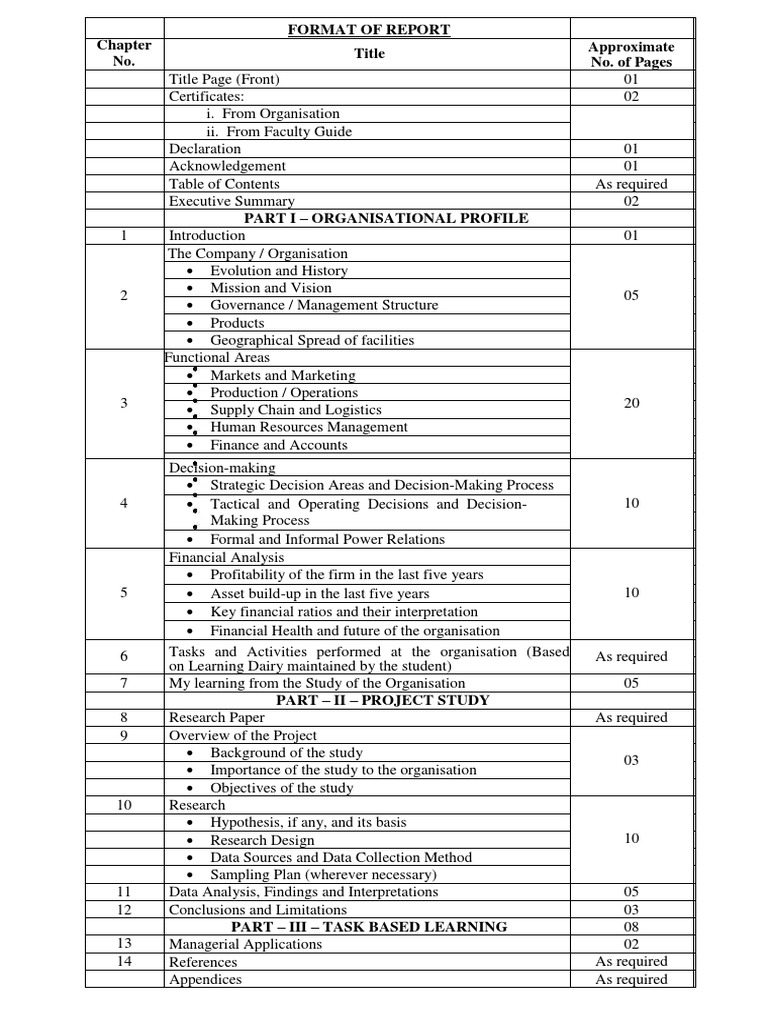 Annexure - 6 Report Format and General Guidelines | PDF | Supply Chain ...