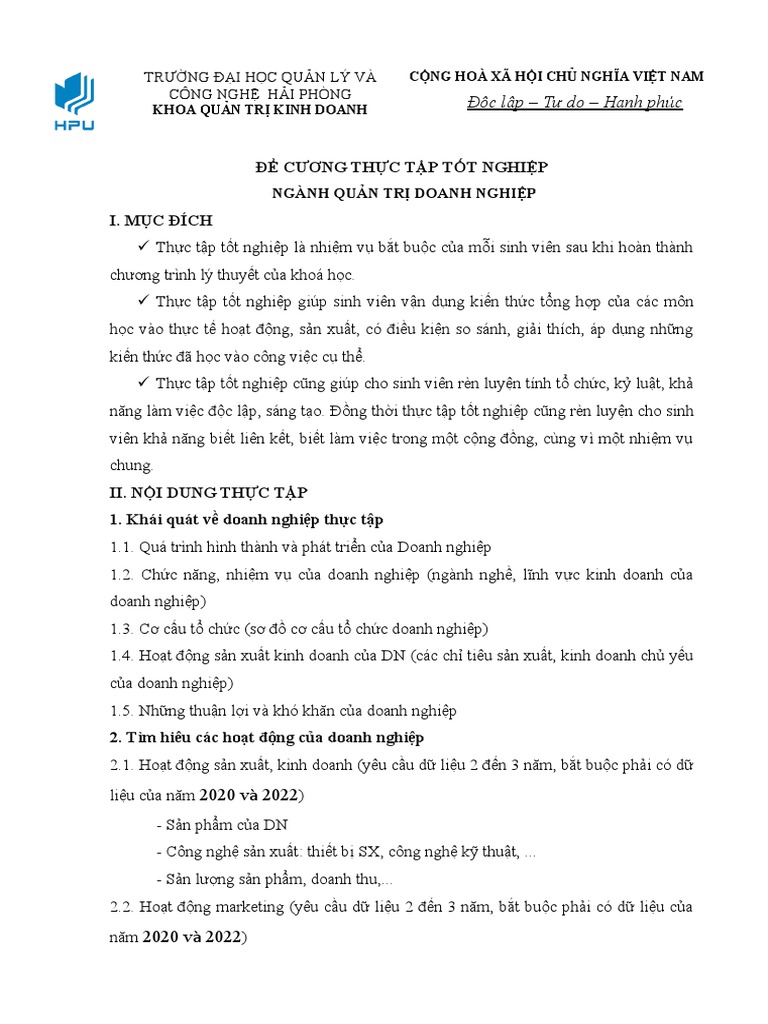 De Cuong TTTN Ngành QTDN 2023 | PDF