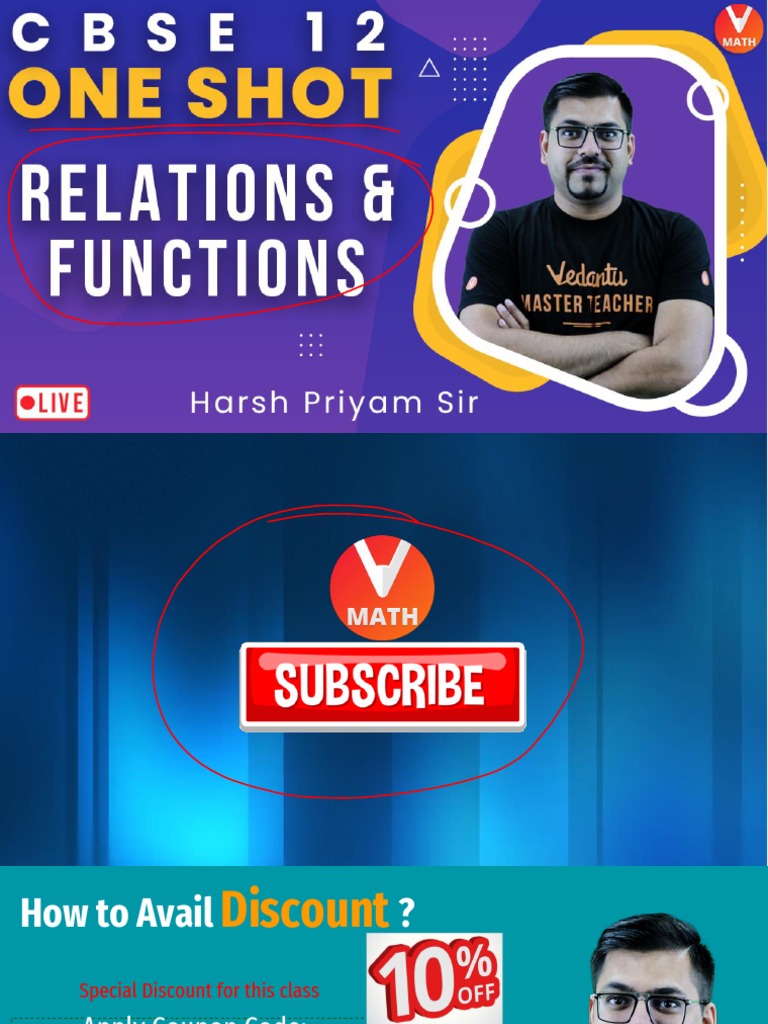 Relations And Functions 12 Vmath Pdf Function Mathematics