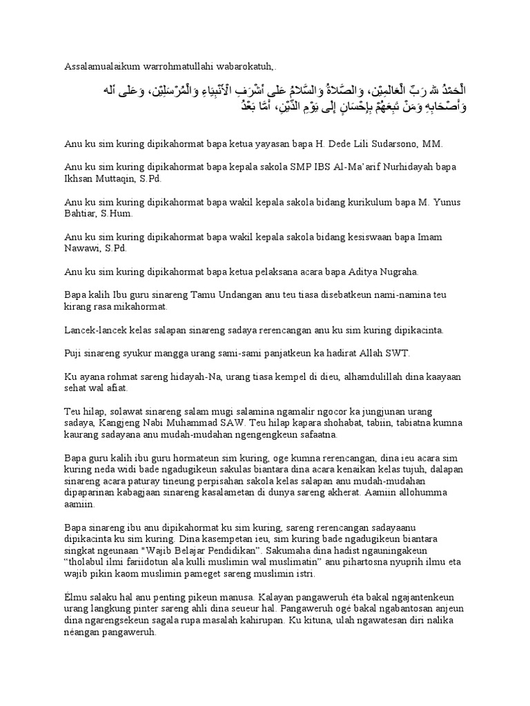 Pidato Sunda 2023 | PDF