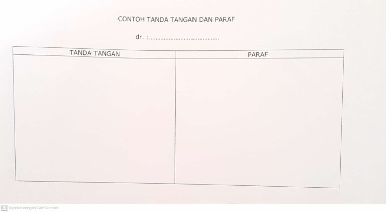 Contoh Tanda Tangan Dan Paraf | PDF