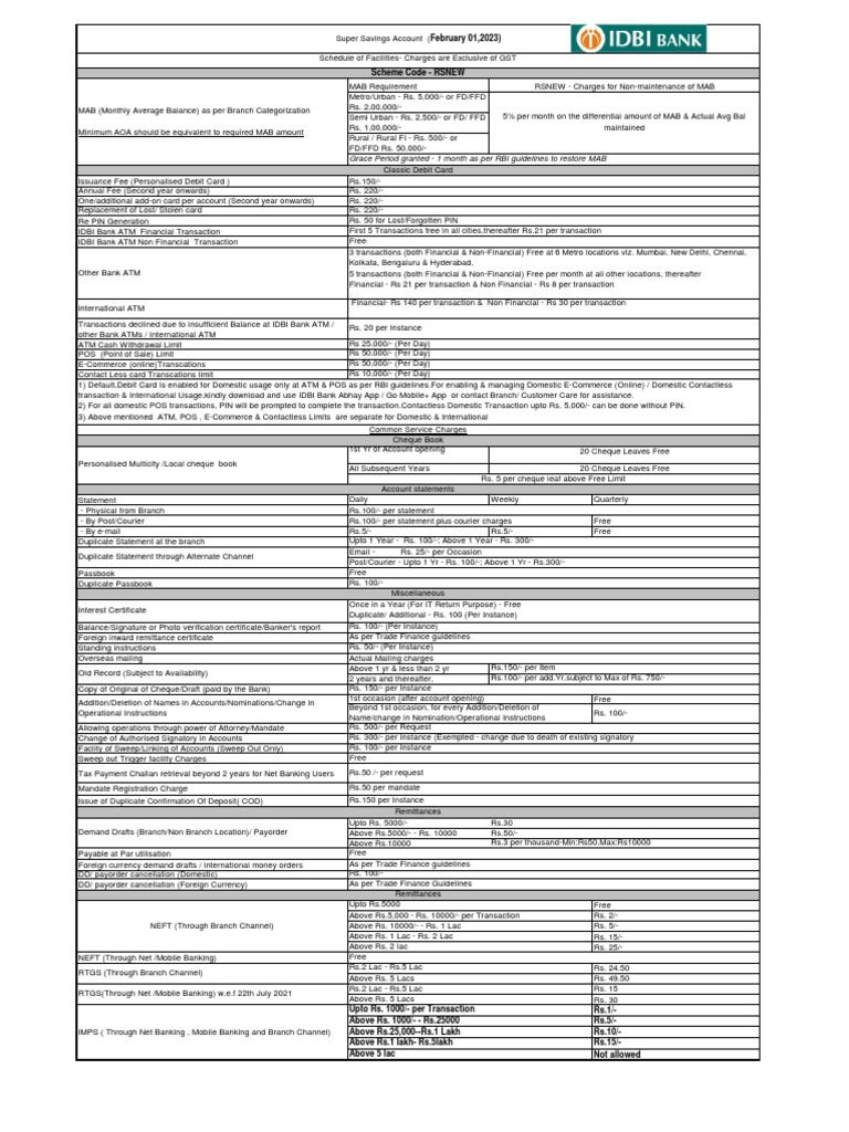 Core Savings Account | PDF