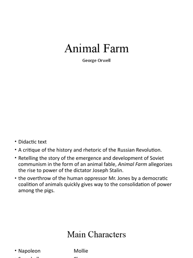 Animal Farm | PDF | Political Theories
