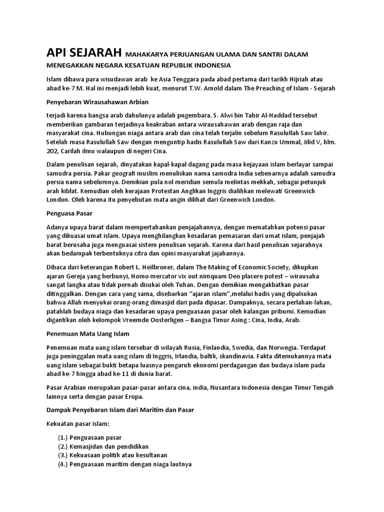 API Sejarah Rangkuman | PDF