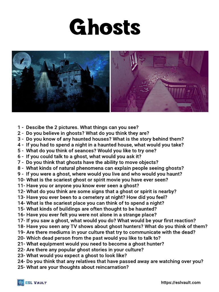 Week 4 Lead in Questions About Ghosts | PDF