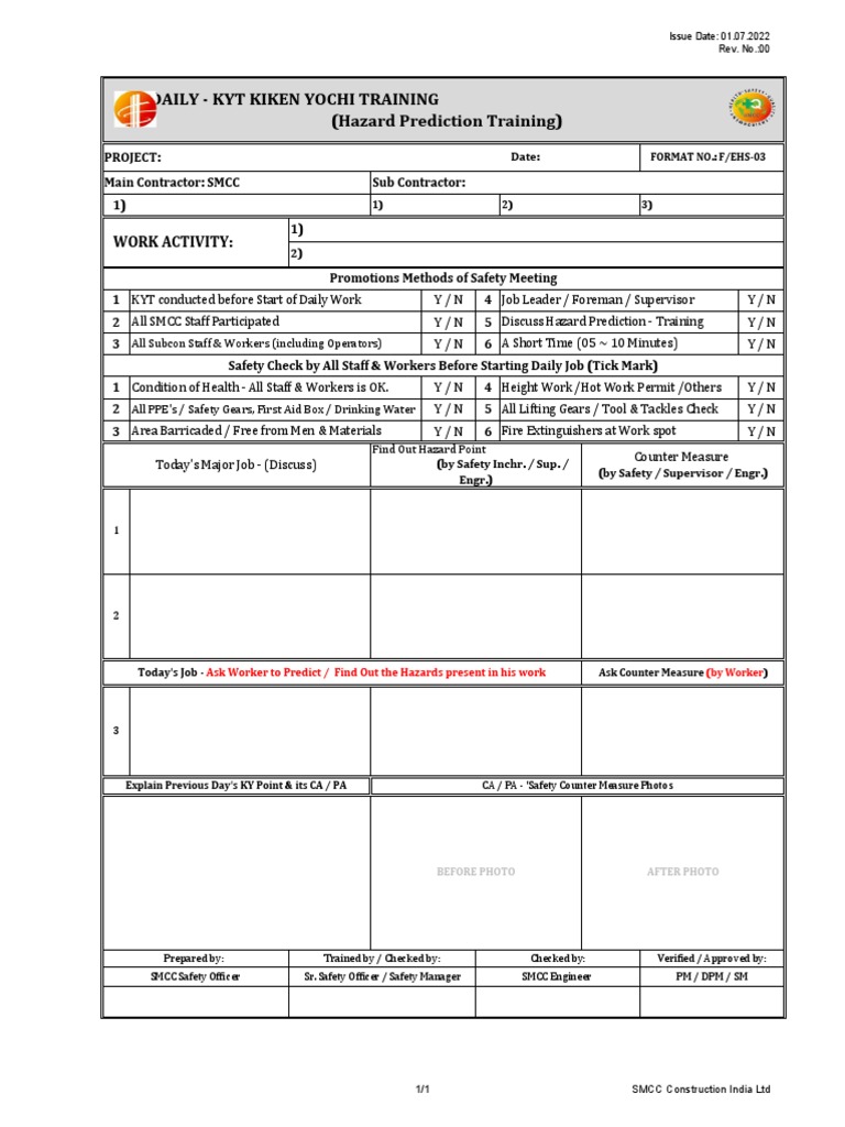 3) Daily KY Training | PDF