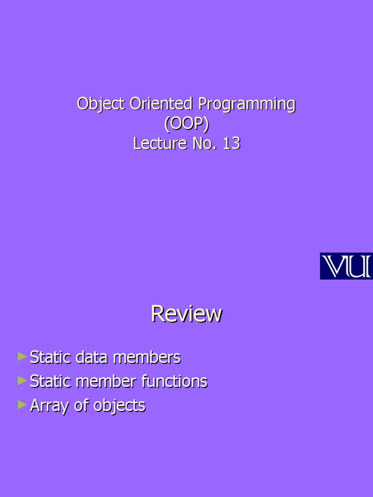 Object Oriented Programming OOP CS304 Po | PDF | Pointer (Computer ... Object Oriented Programming OOP CS304 Po | PDF | Pointer (Computer ...