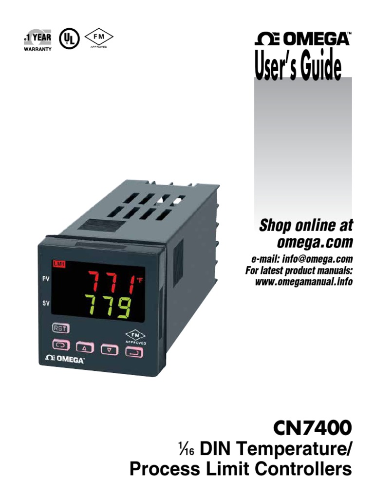 User's Guide: DIN Temperature/ Process Limit Controllers | PDF