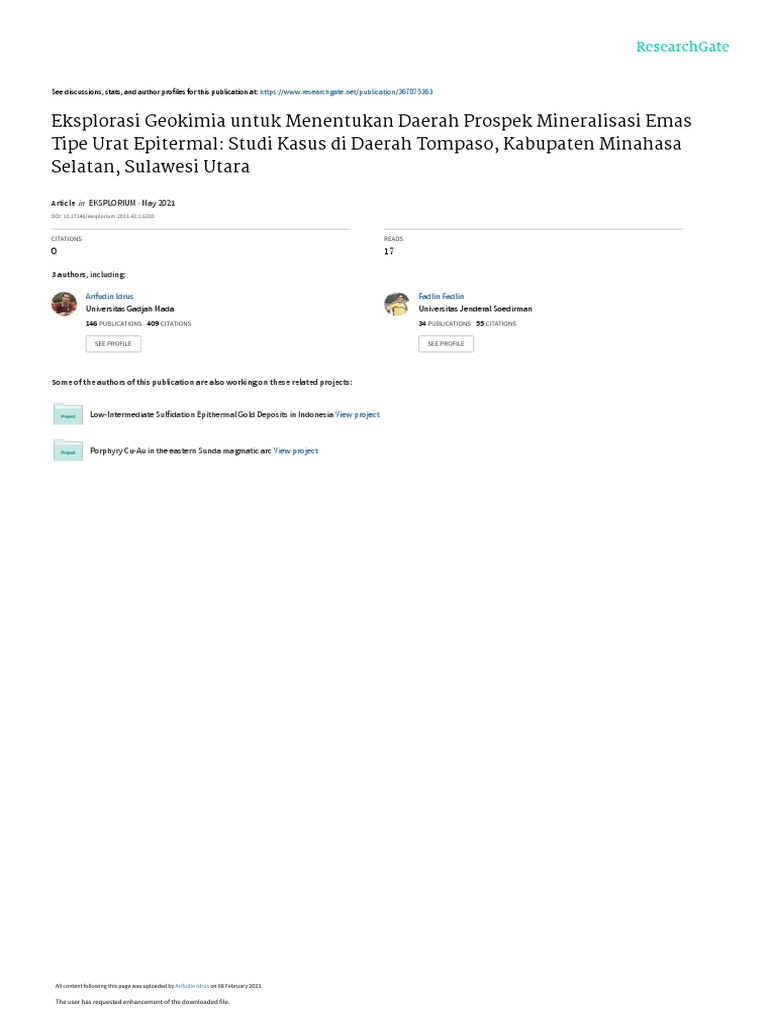 Eksplorasi Geokimia Untuk Menentukan Daerah Prospe | PDF