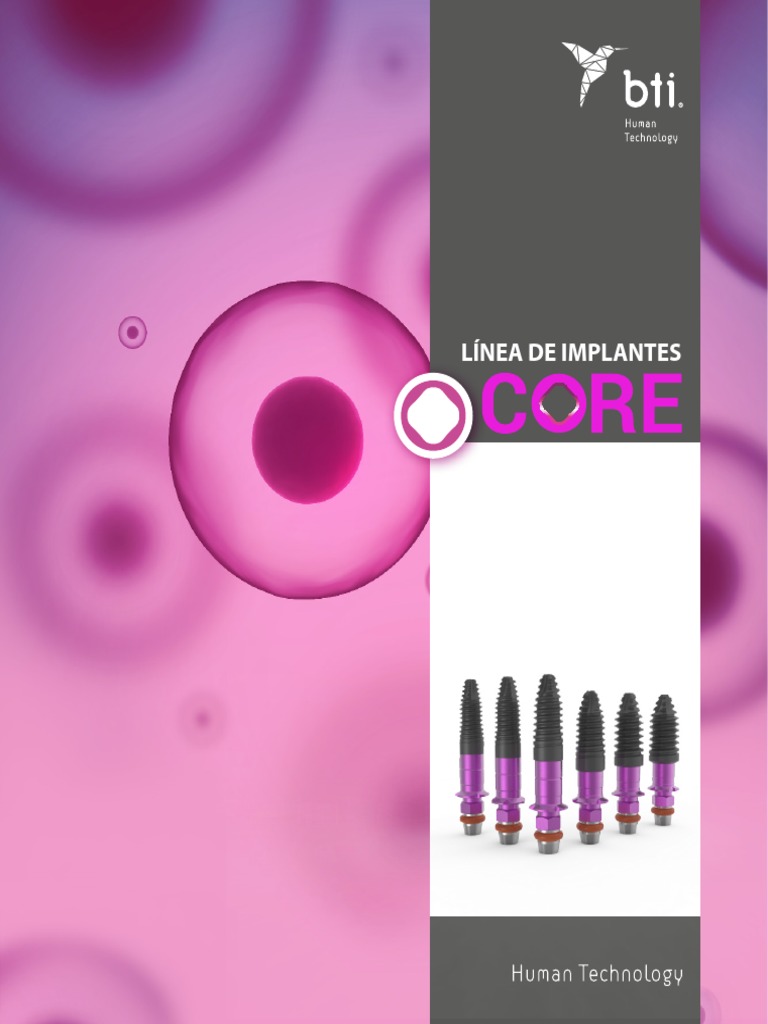 Catalogo Bti Linea Implantes Core Es | PDF | Hueso