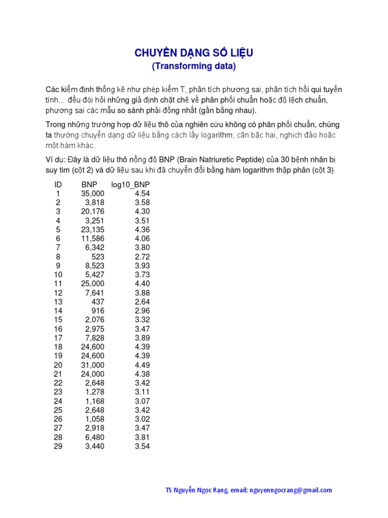 Bai 1 - Chuyen Dang So Lieu | PDF