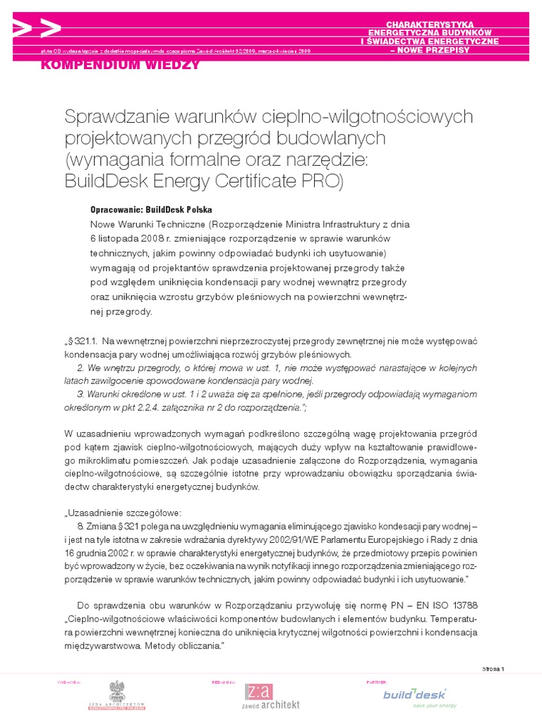 KOMPENDIUM WIEDZY. Opracowanie - BuildDesk Polska CHARAKTERYSTYKA ...