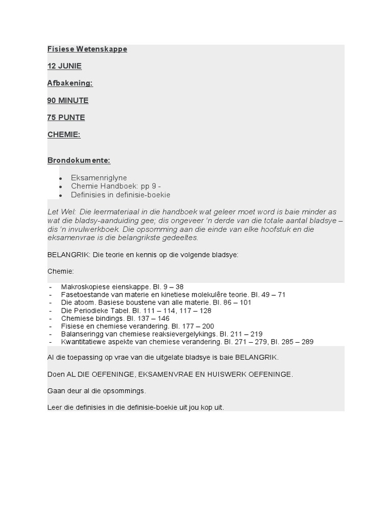 Junie chemie 2023 afbakening 1 3 | PDF