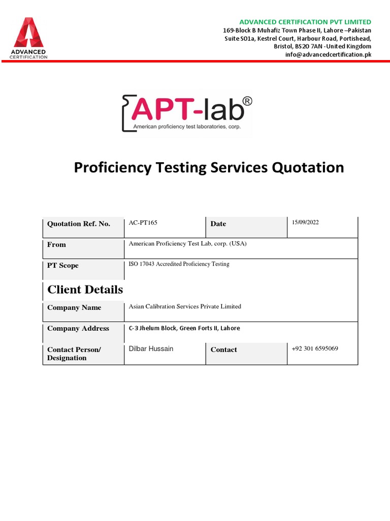 165 Apt Acs DT22 | PDF | Laboratories | Payments