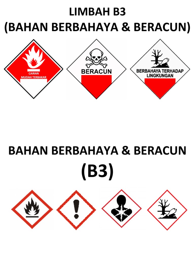 Papan Nama Limbah b3 Dan b3 | PDF