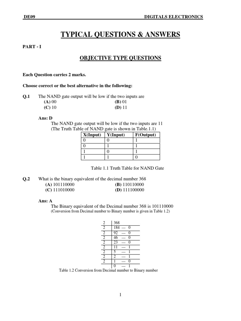 Digital Electronics Question Bank | PDF | Analog To Digital Converter ...