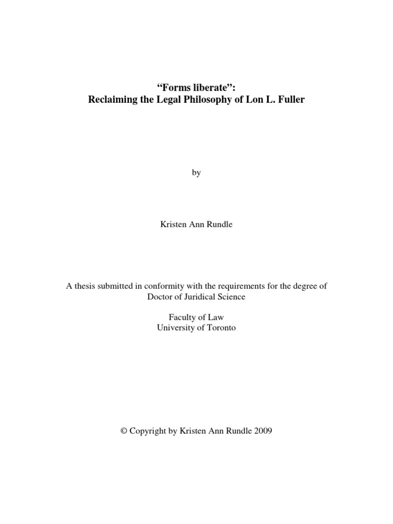 Rundle Kristen A 200911 SJD Thesis | PDF | Jurisprudence | Positivism