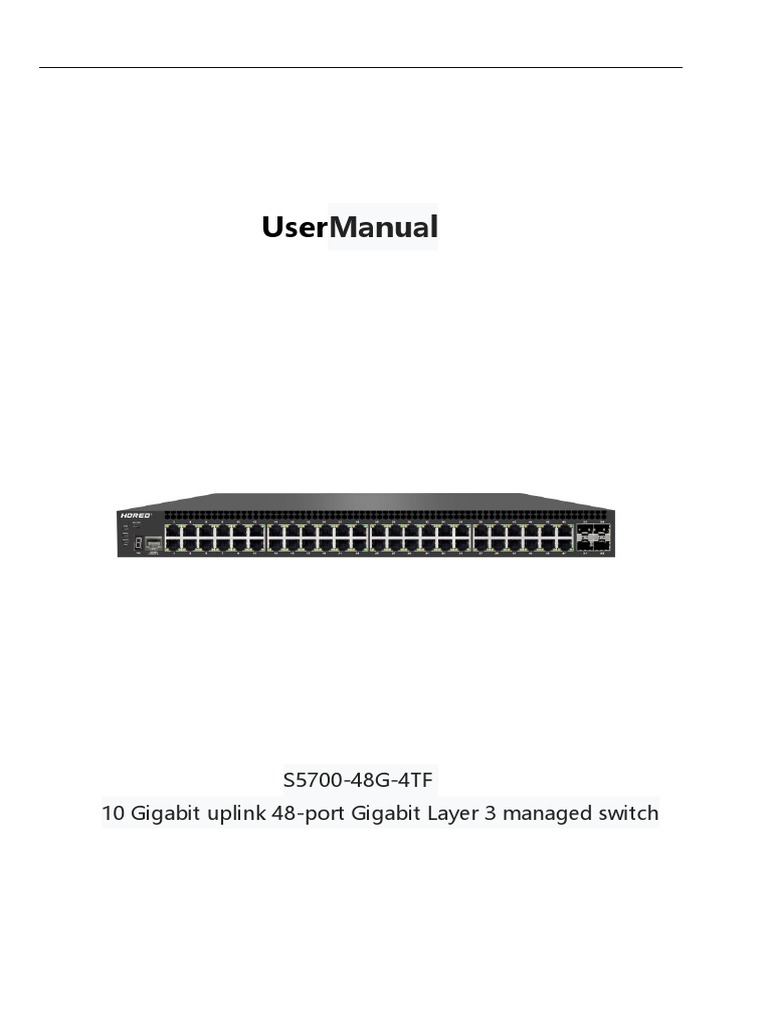 Apollo-S5700-48G-4TF-User Manual | PDF | Ip Address | Network Switch