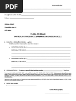 Vloga Za Prijavo Prebivalisca | PDF