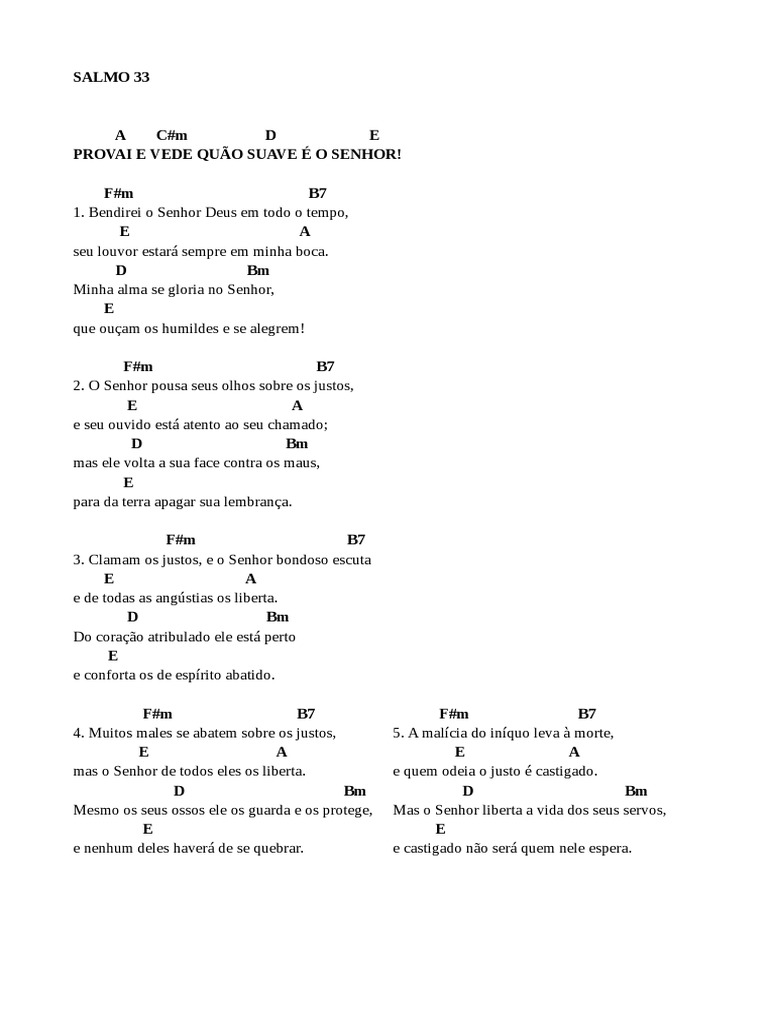 SALMO 33 22 CAPELA | PDF