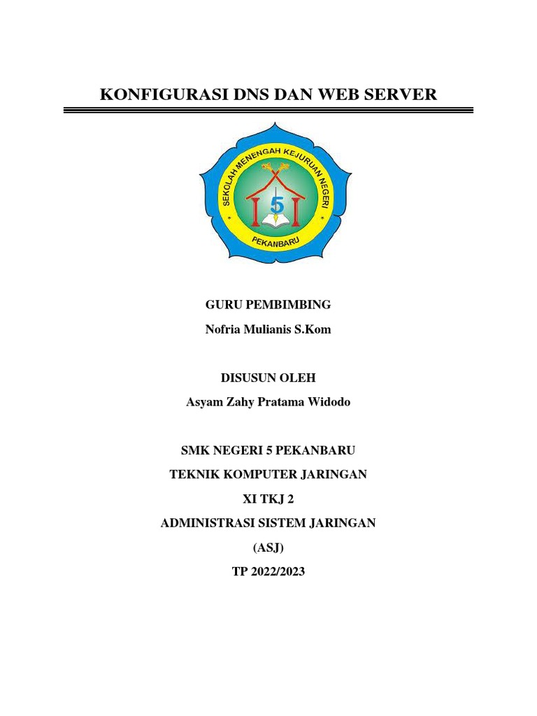KONFIGURASI DNS DAN WEB SERVER Asyam Zahy Pratama Widodo | PDF