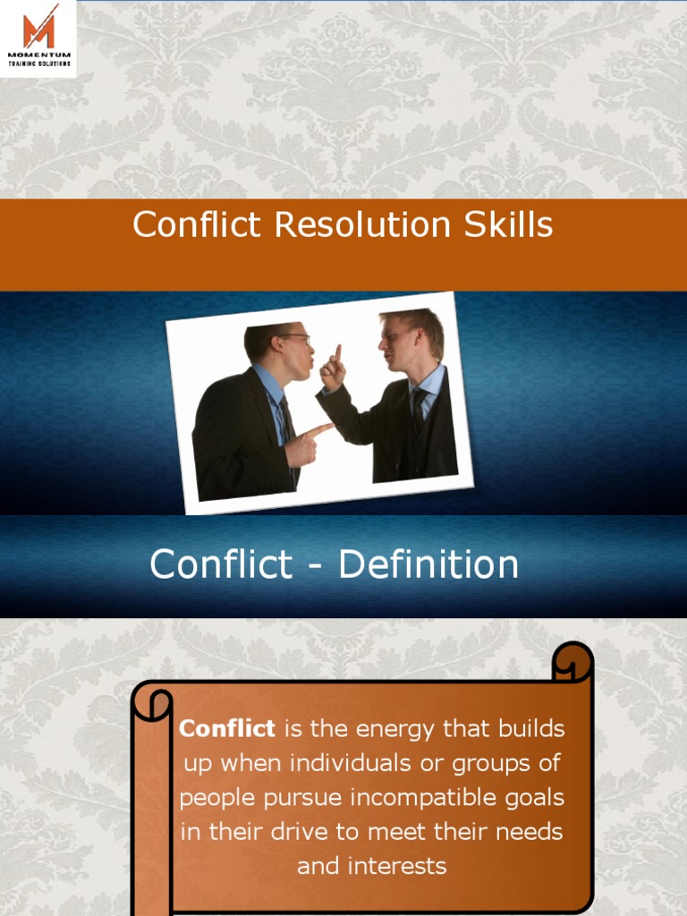 Conflict Resolution Skills | Download Free PDF | Conflict Resolution ...