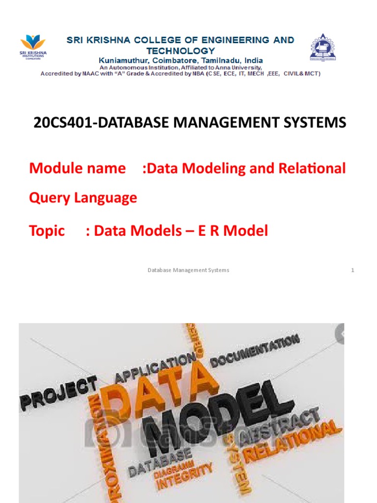 Data Models Er Model Pdf Conceptual Model Databases