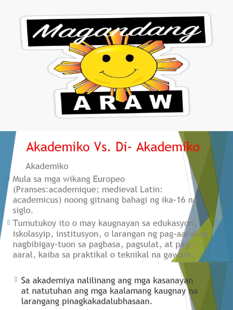 Akademiko VS Di Akademiko | PDF