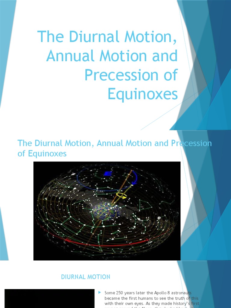 The Diurnal Motion J Annual Motion and Precession | PDF | Earth | Stars
