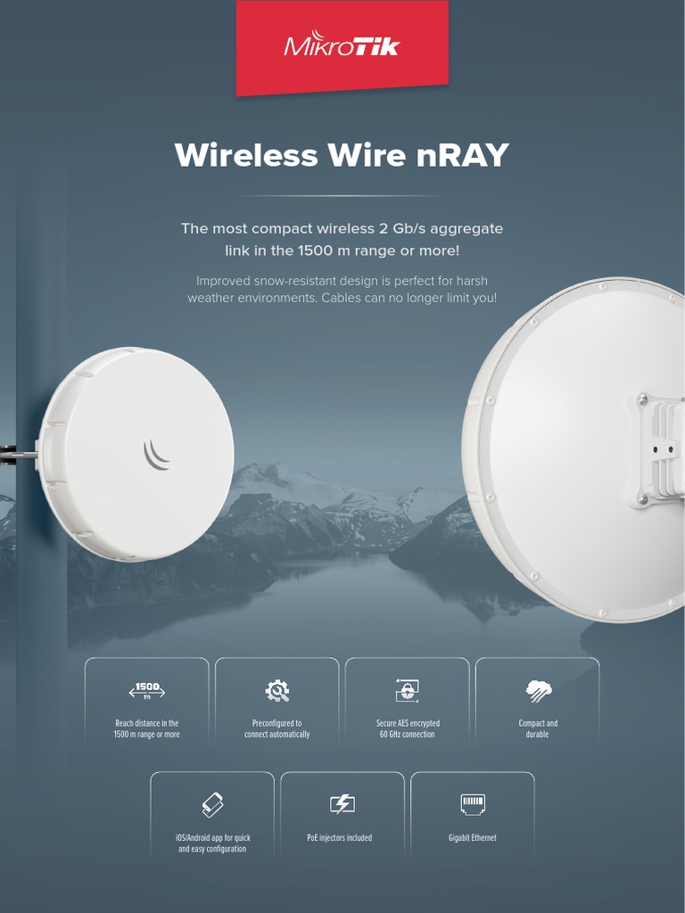 MikroTik Wireless Wire nRAY | PDF | Wireless Access Point | Electronic ...