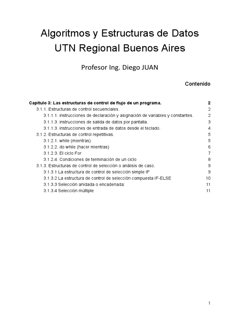 Modulo 3 - Apunte - AyED | PDF | C ++ | Flujo de control