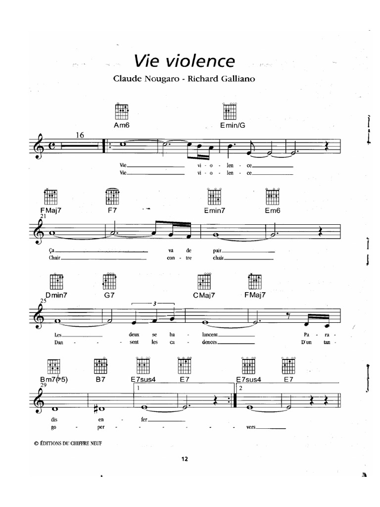 Partition Paroles Paroles _ La Boîte Chansons Partitions Gratuites – GWGK