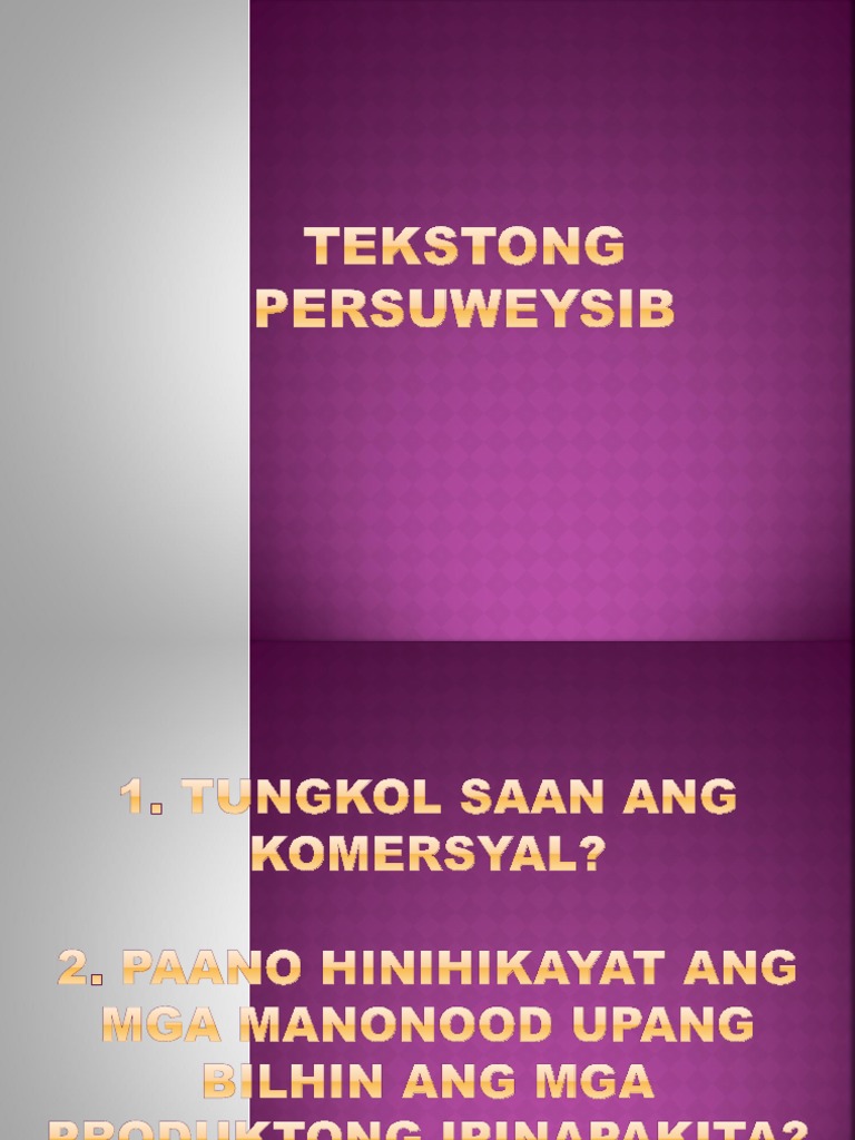 Aralin 3 Persweysib | PDF