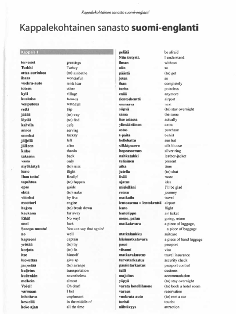SM2 Sanasto KPL | PDF