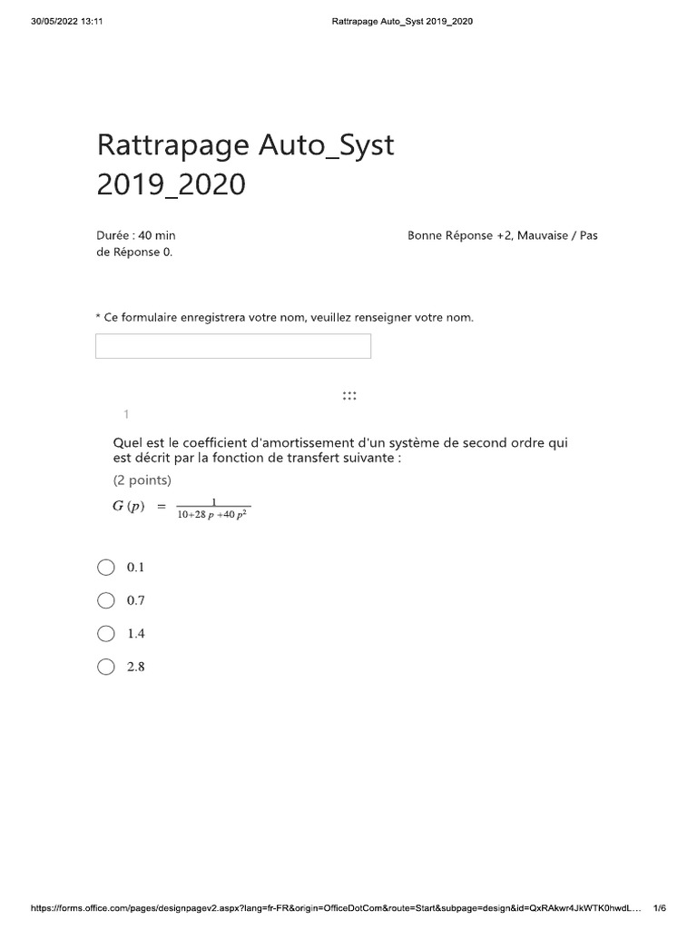 Examen_Rattrapage_2020 | PDF