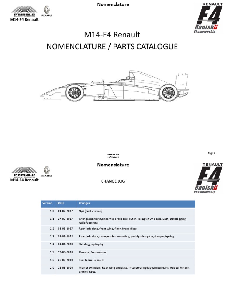 m14 f4 Parts Handbook Renault DK v20 | PDF | Screw | Vehicle Parts