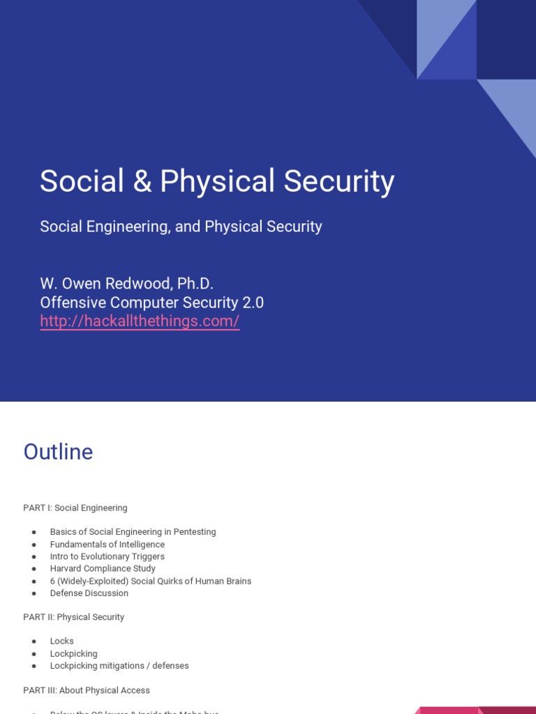 SE and Physical | PDF | Social Engineering (Security) | Mimicry