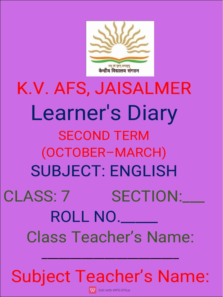 Learner's Diary 7 Class Science 2021-22 | PDF Learner's Diary 7 Class Science 2021-22 | PDF