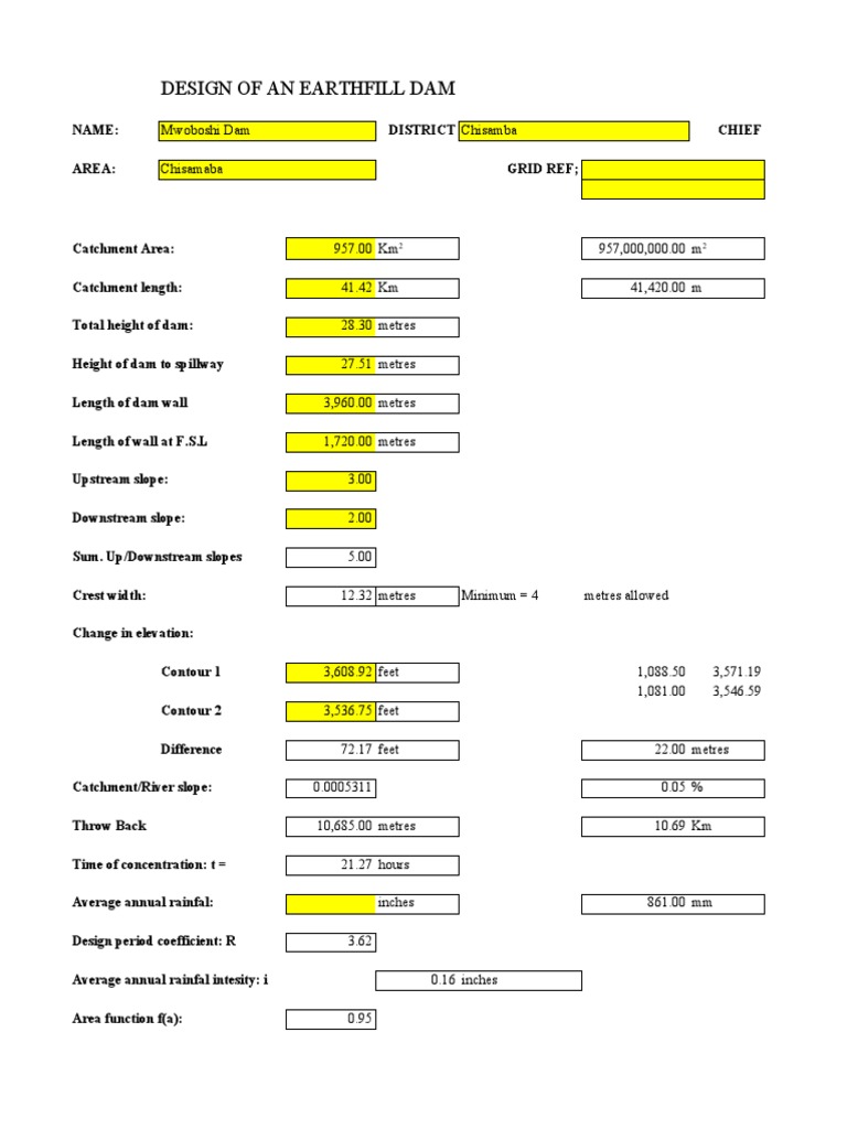 Design Calculations Template | PDF