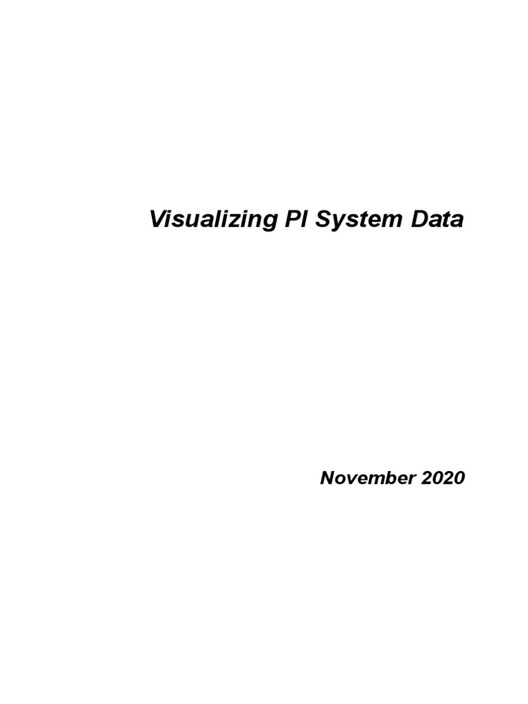 Visualizing Pi System Data Work Book | PDF | Software | Information Technology Management