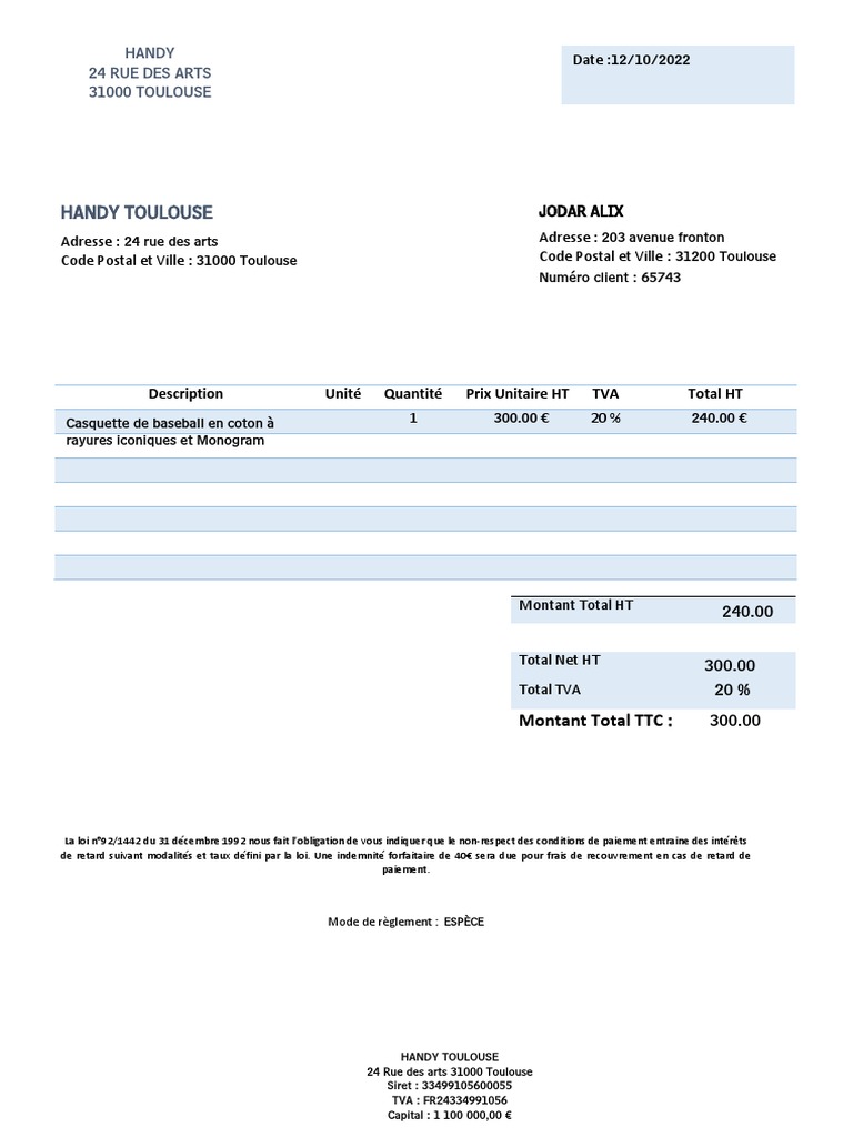 Facture-casquette Buerberry | PDF