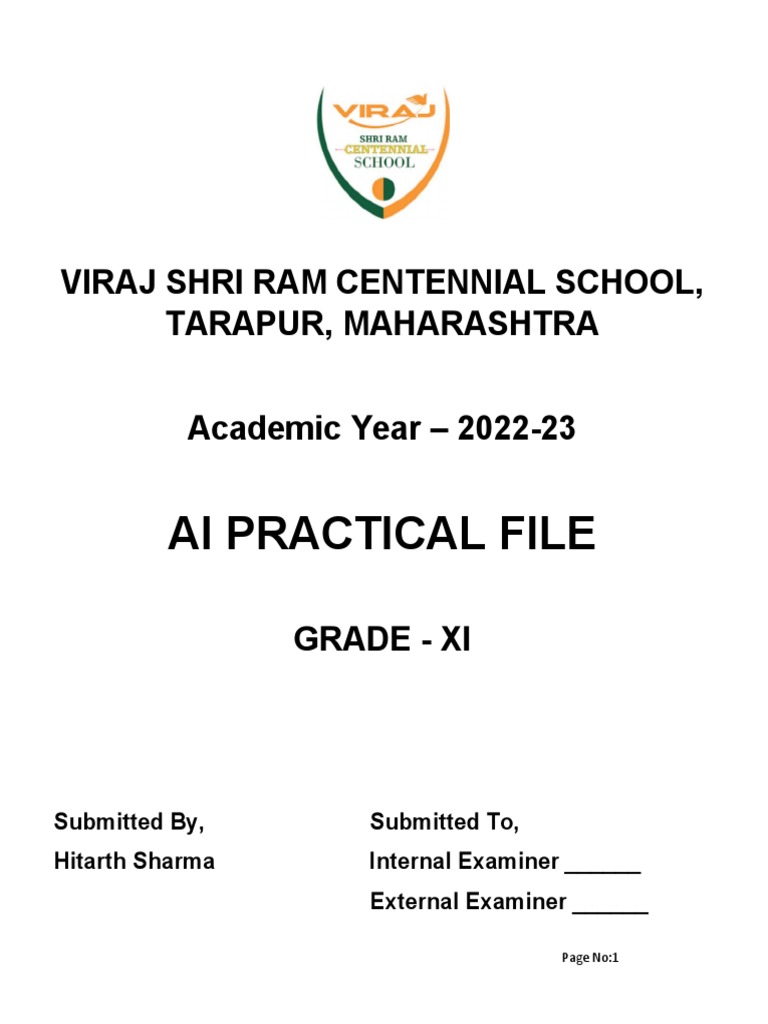 Practical File - Hitarth | PDF