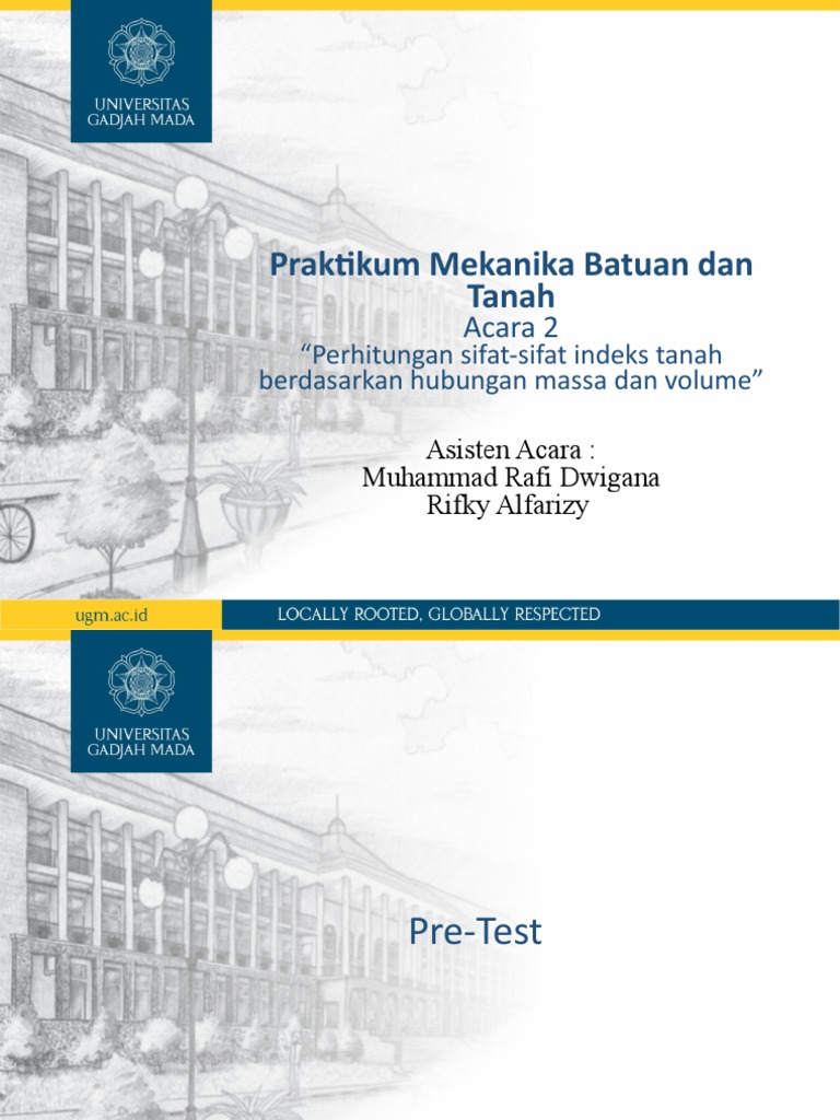 Acara 2 - Praktikum Mekanika Batuan Dan Tanah (Asisten) | PDF | Metode & Bahan Ajar | Sains ...