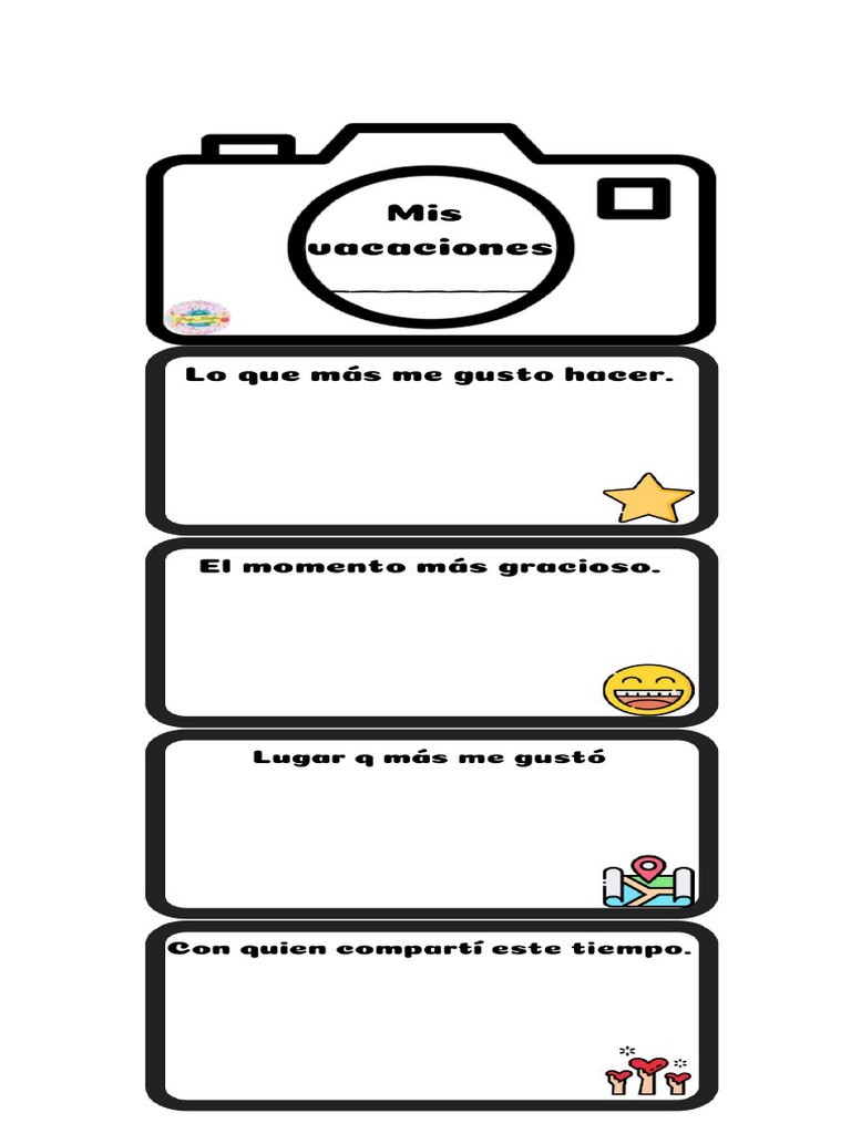 Mis Vacaciones Cámara de Fotos... | PDF