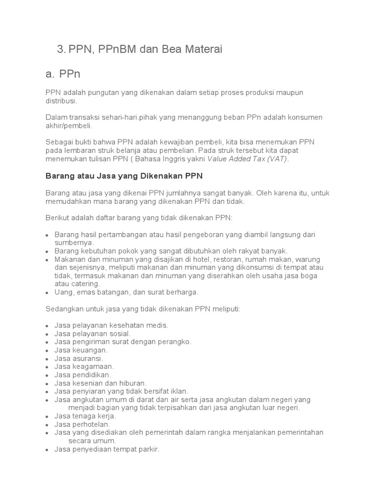 PPN Dan PPNBM | PDF