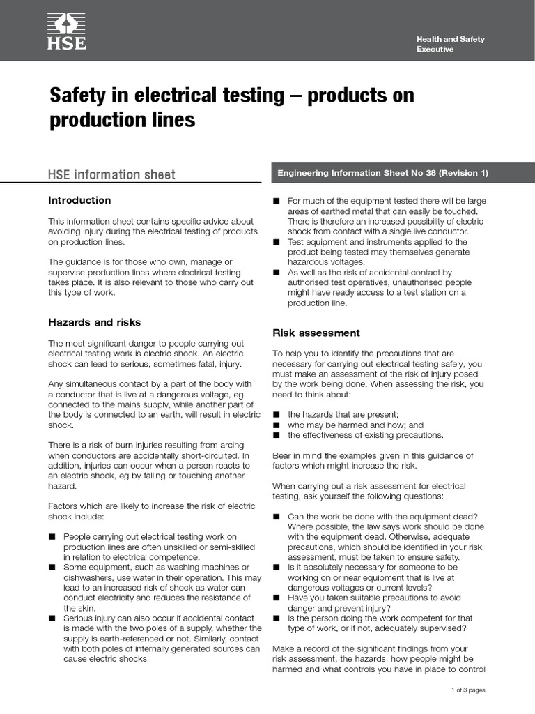 Safety in electrical testing | PDF | Safety | Insulator (Electricity)